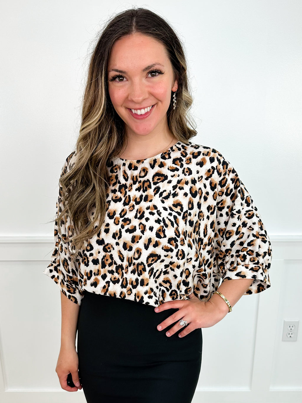 Just Keep Going 3/4 Sleeve Leopard Avery Mae Top – Avery Mae Boutique