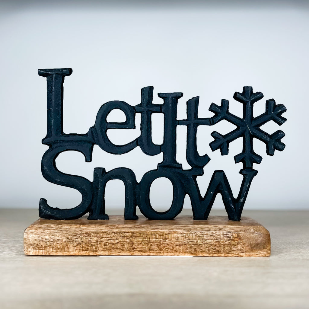 Let it Snow Shelf Sitter – Avery Mae Boutique