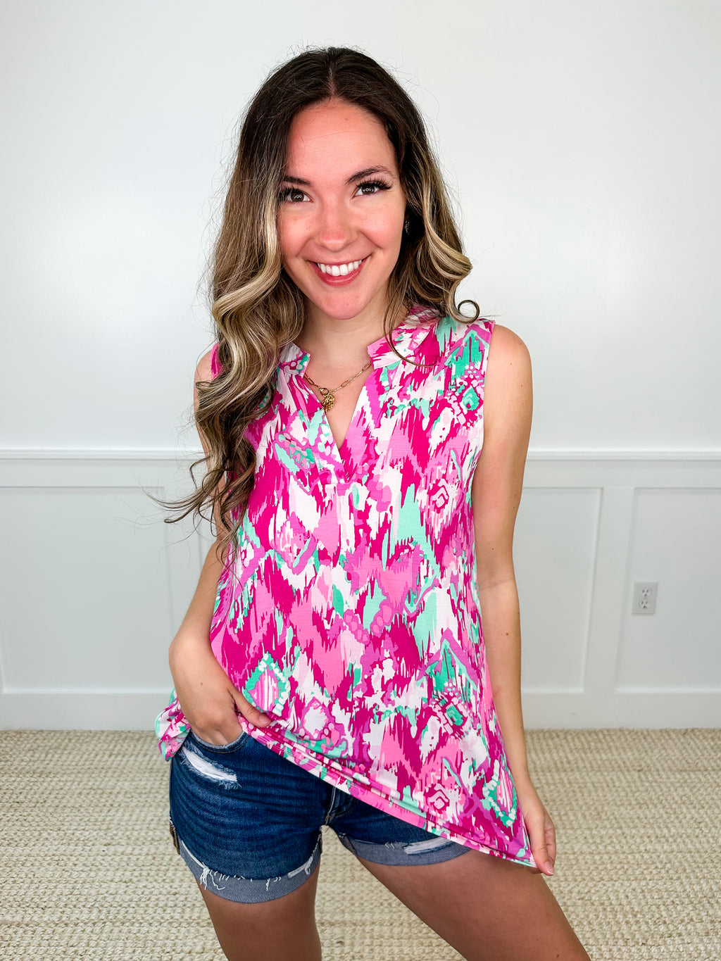 Dear Scarlett Take A Chance Pink Gabby Tank Top – Avery Mae Boutique
