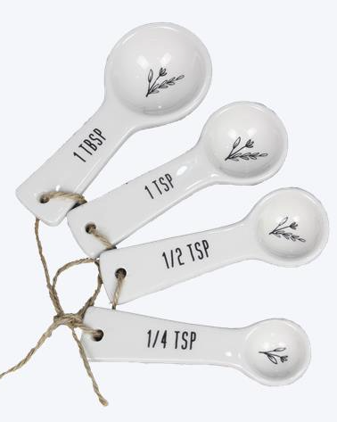 Decorative Ceramic Measuring Spoons - 4 piece set! – Avery Mae Boutique